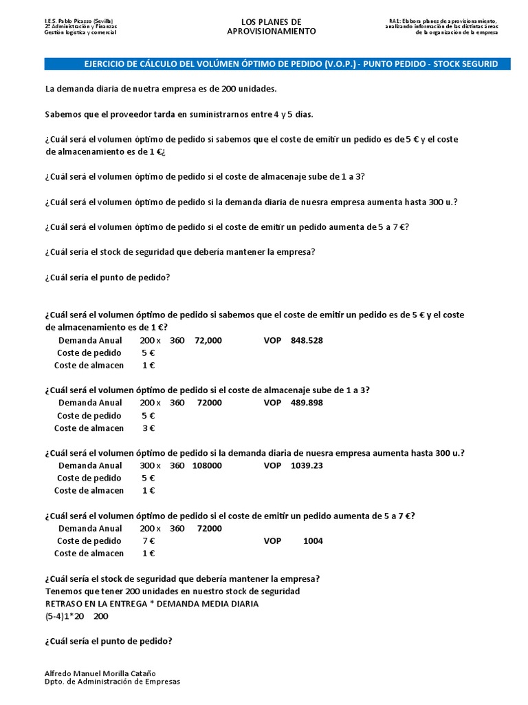Glyc Ejerc Vop PP Ss | PDF