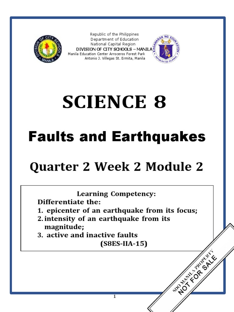 Science-8 q2 Module2 | PDF | Earthquakes | Fault (Geology)