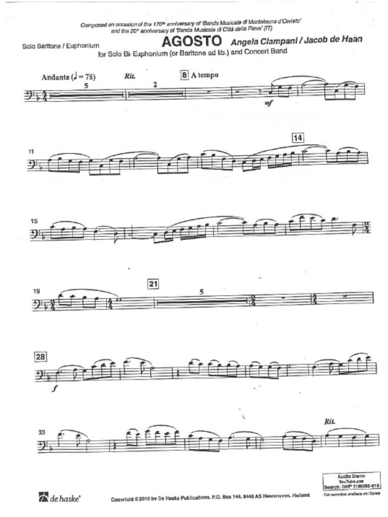 Agosto Jacob de Hann Parts | PDF