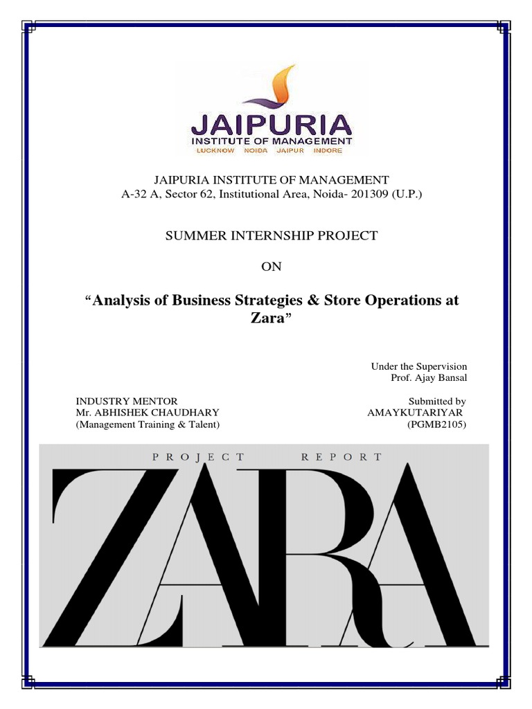 Zara Business Strategies Analysis Report | PDF | Inventory | Fashion