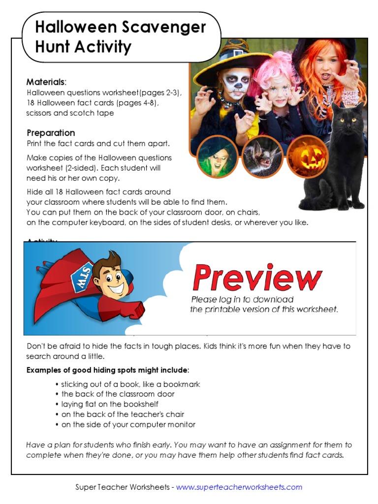 Halloween Scavenger Hunt | Download Free PDF | Pumpkin | Halloween