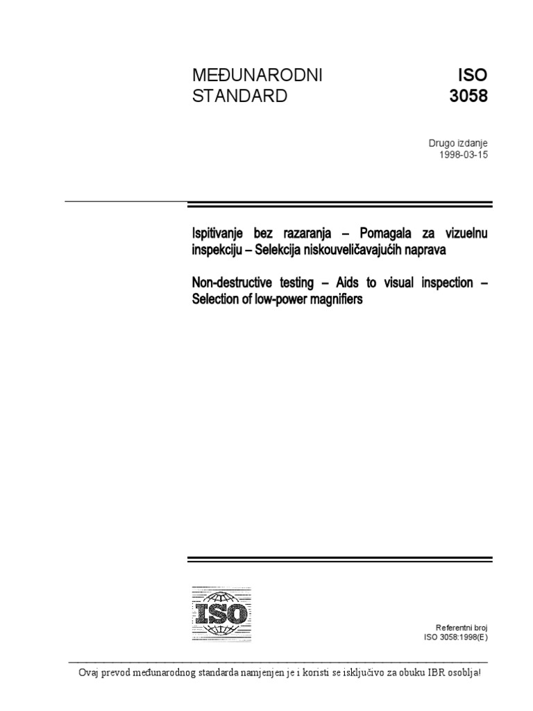 Iso 3058 | PDF