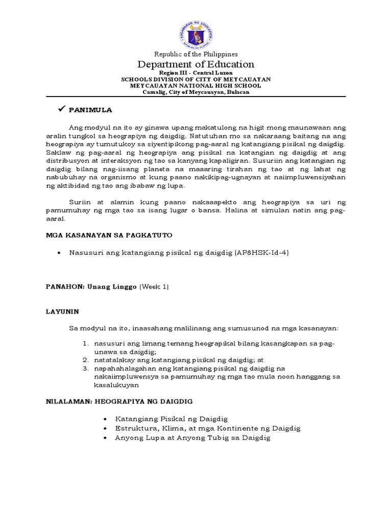 AP-8-Q1-Week-1-Module-October-5-9 (Checked) | PDF