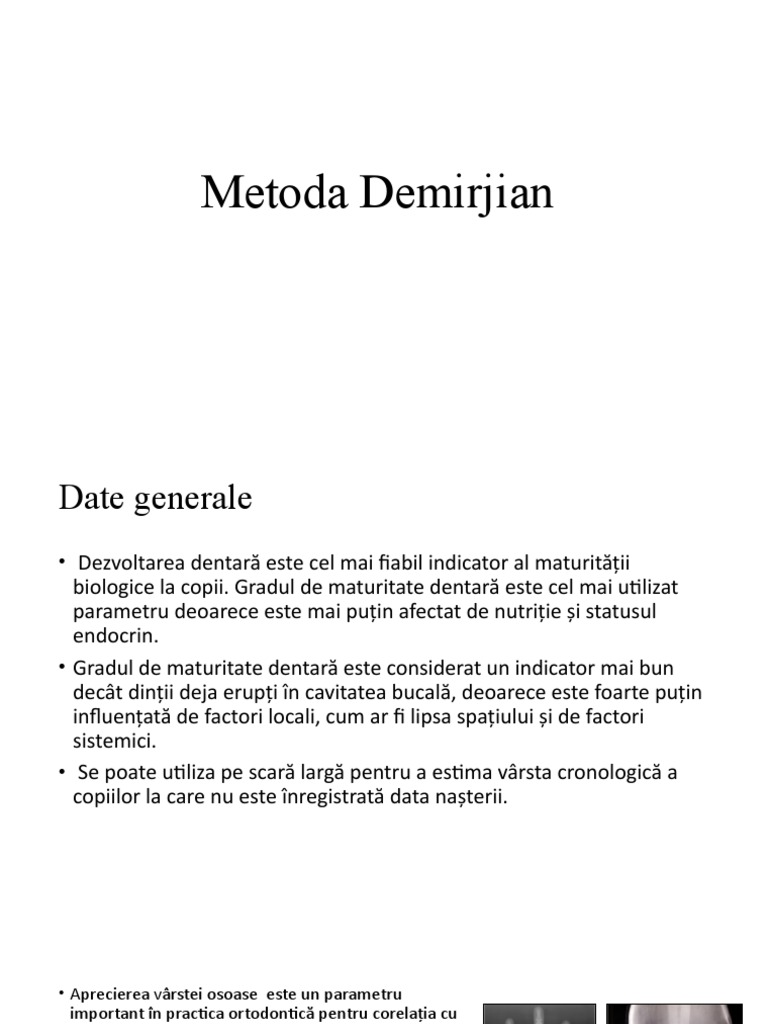 Metoda Demirjian | PDF