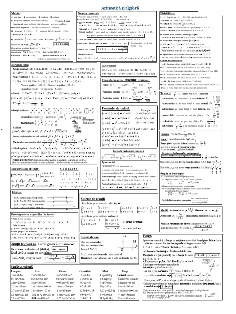 Formule Matematica | PDF