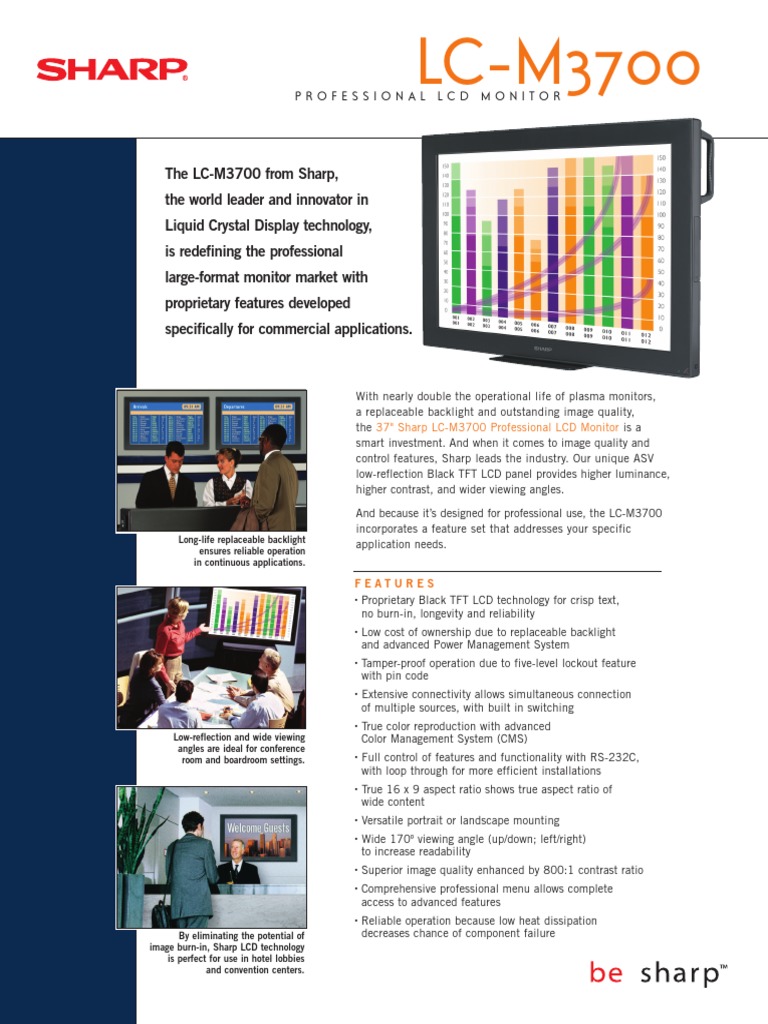 Sharp LC-M3700 37 | PDF | Computer Monitor | Thin Film Transistor ...