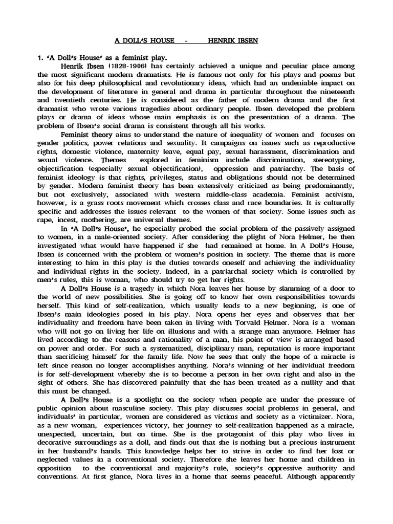 Dollshouse Feminist | PDF | Feminism | Gender Studies