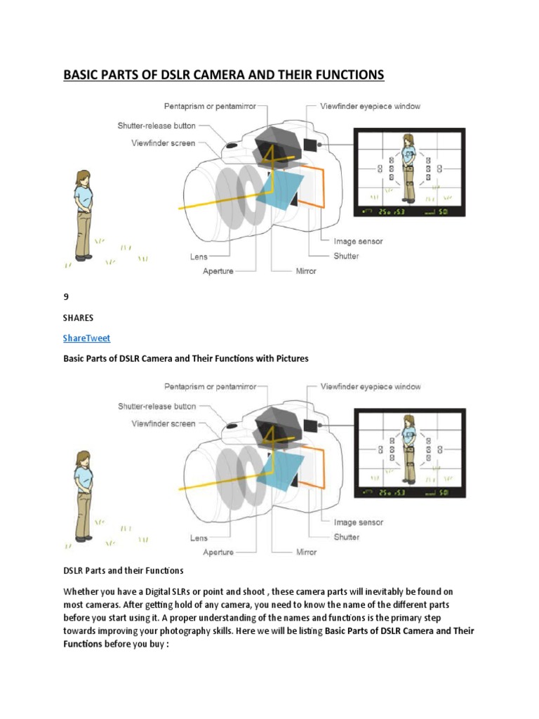 Basic Parts of DSLR Camera and Their Functions | PDF | Camera | Digital ...
