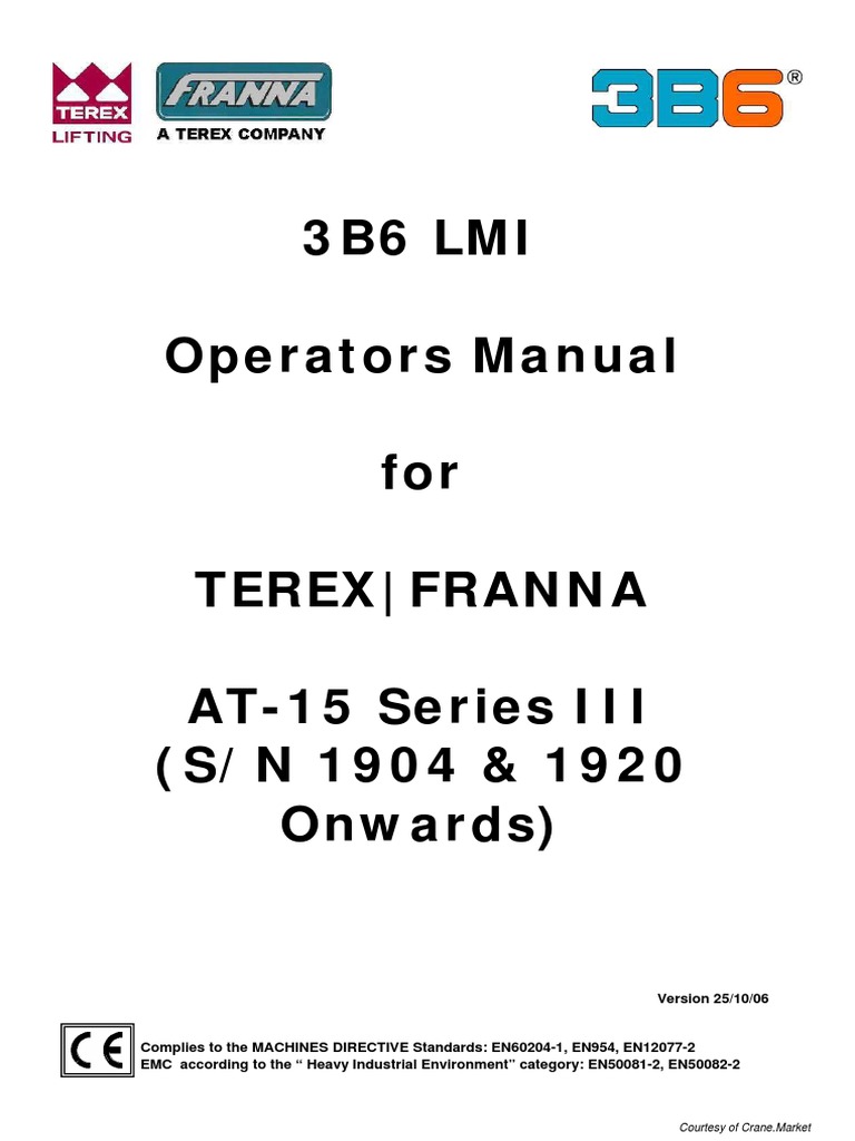 Terex Franna Pick Carry Cranes Spec 1bdb74 | PDF | Crane (Machine) | Parameter (Computer ...