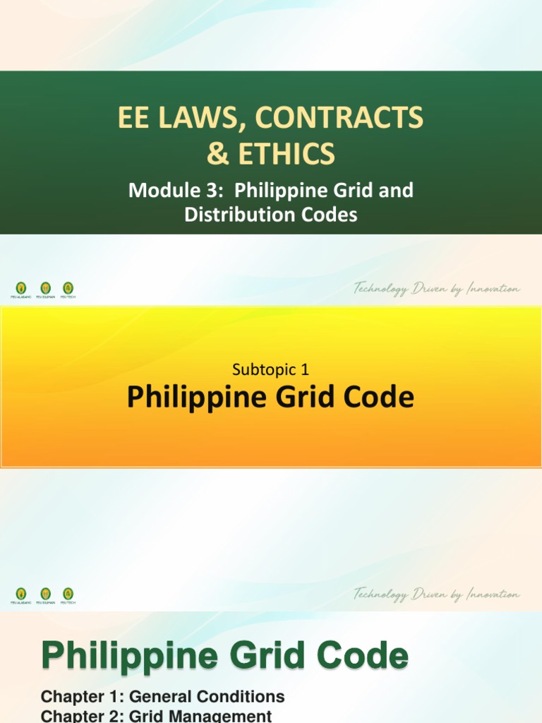 M3 - Philippine Grid and Distribution Codes | PDF
