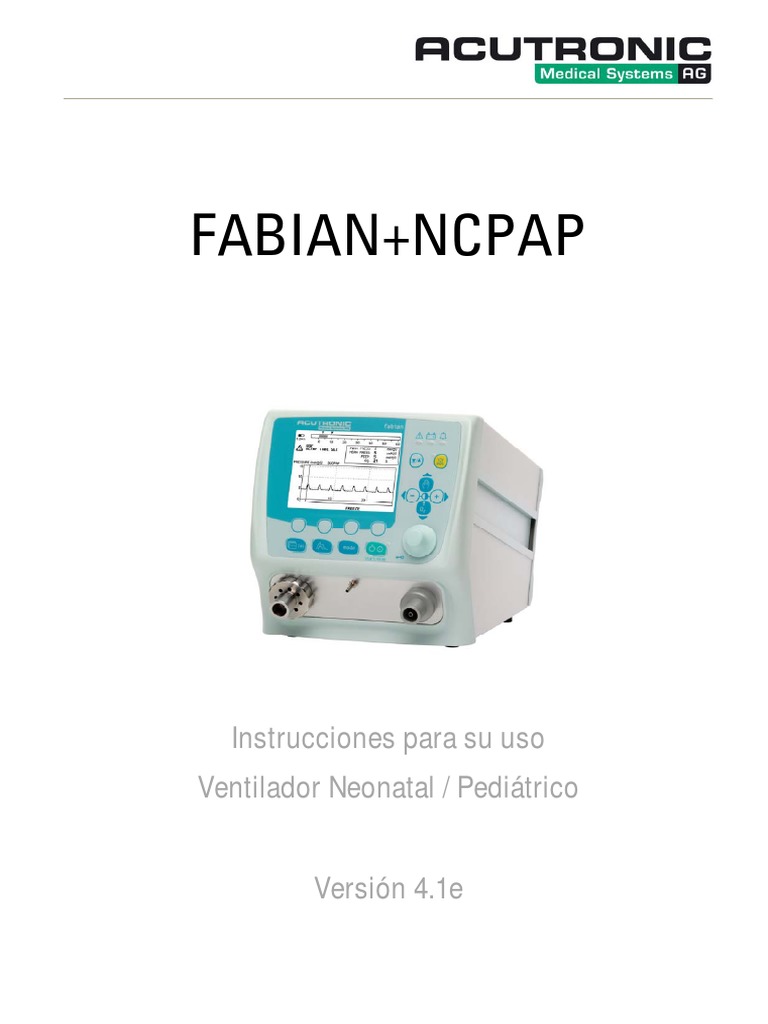 Manual Usuario - Acutronic Fabian | PDF | Sistema respiratorio ...
