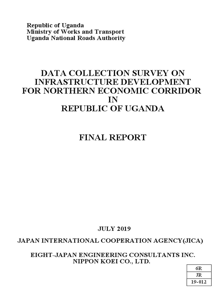 Data Collection Survey On Infrastructure Development For Northern ...