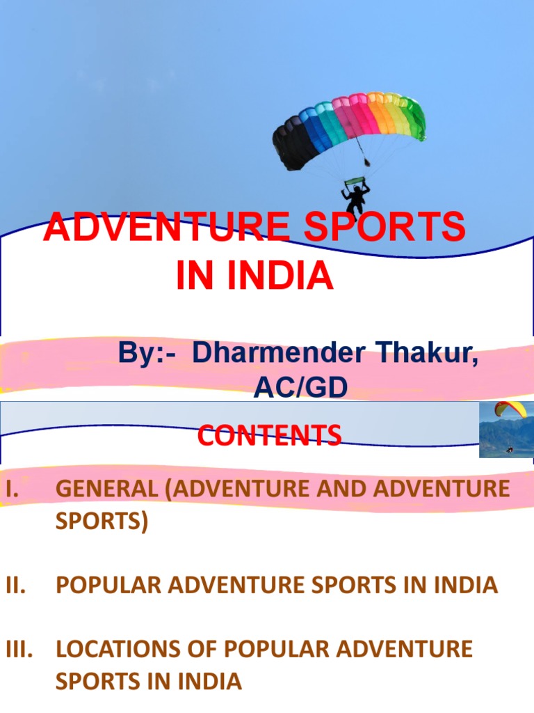 Adventure Sports in India Overview | PDF | Mountaineering | Outdoor ...