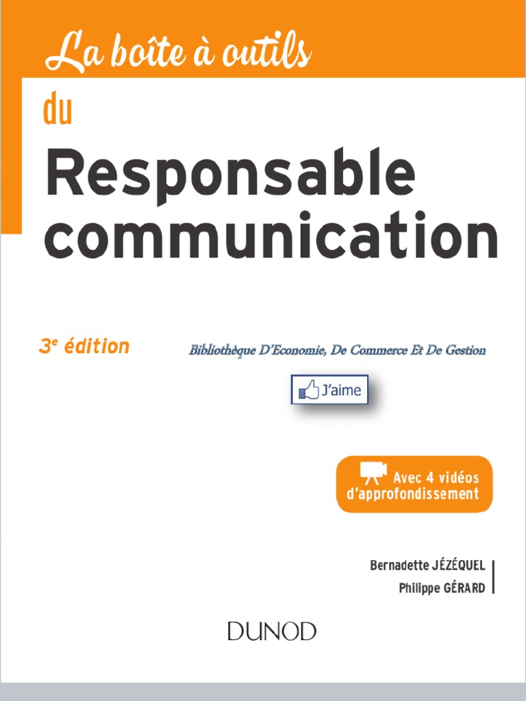 Boite A Outils Du Responsable Communication - 3e Ed. (BaO La Bo ...