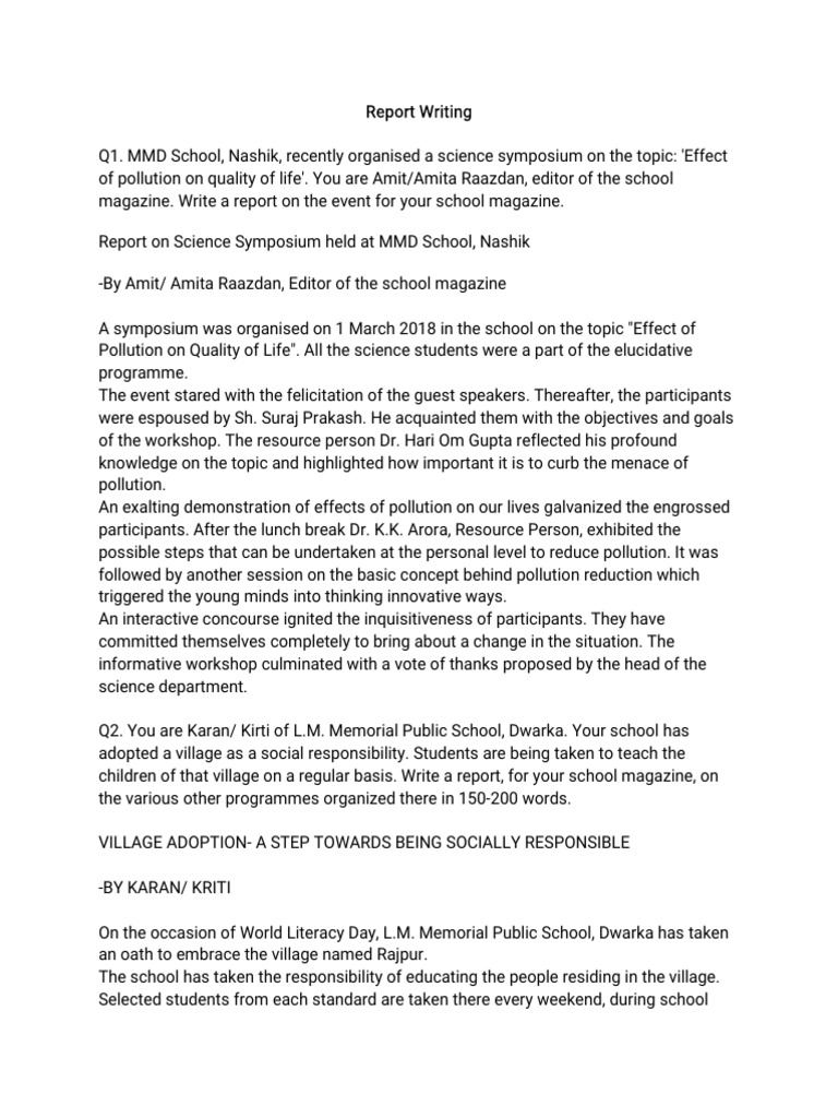 Report Writing | PDF