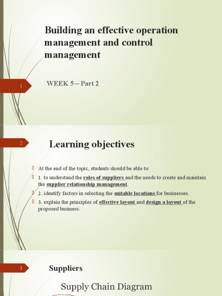 Building An Effective Operation Management and Control Management | PDF ...