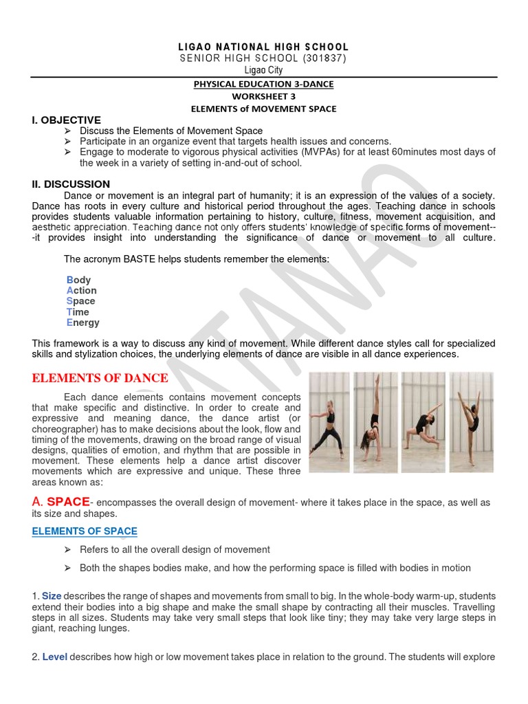 Pe 3 Worksheet 3 | PDF | Dances | Rhythm
