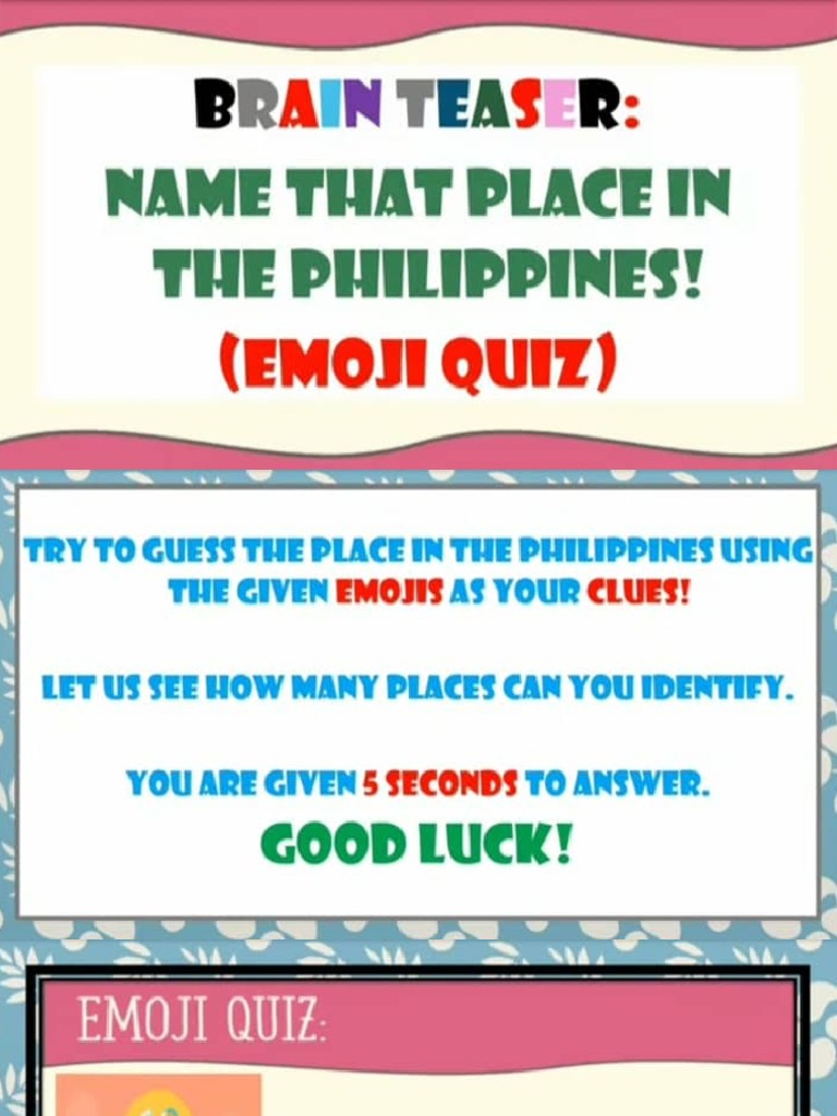 Ice Breaker - EMOJI QUIZ | PDF