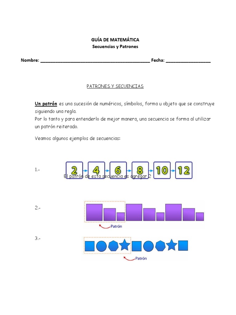 Secuencias y Patrones | PDF