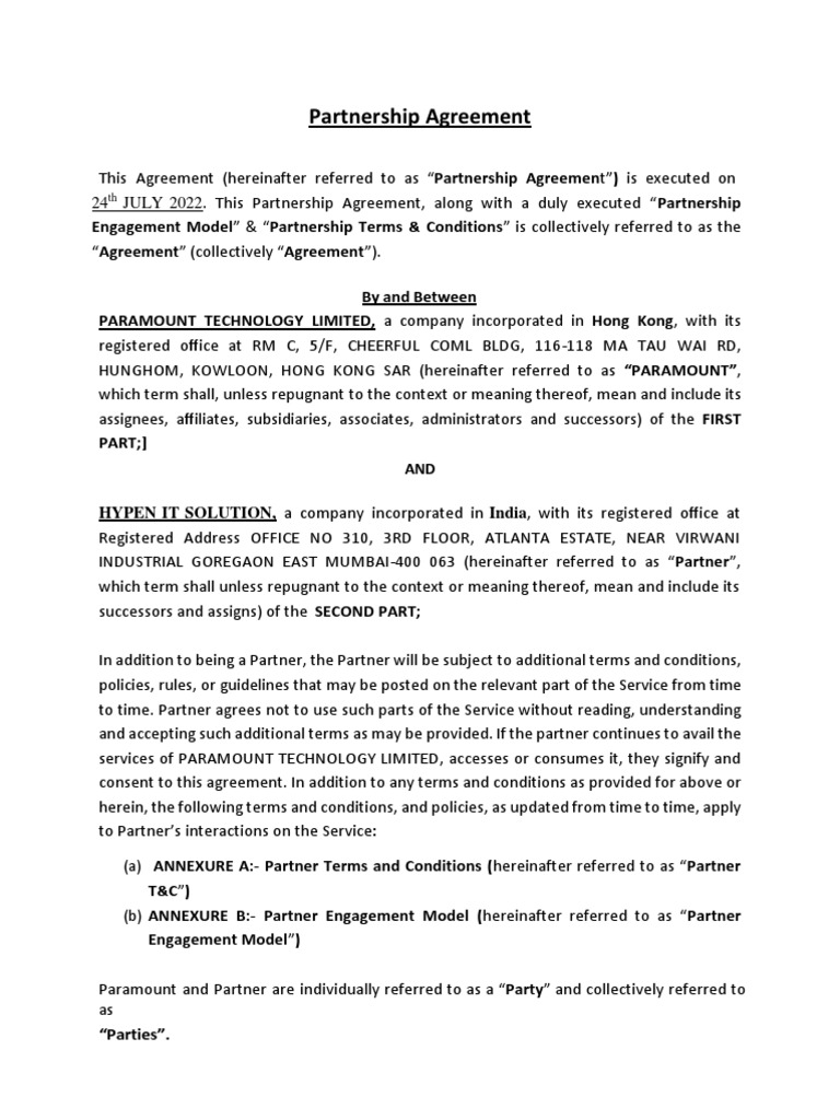 Non-Exclusive Partnership Agreement | PDF | Legal Liability | Indemnity
