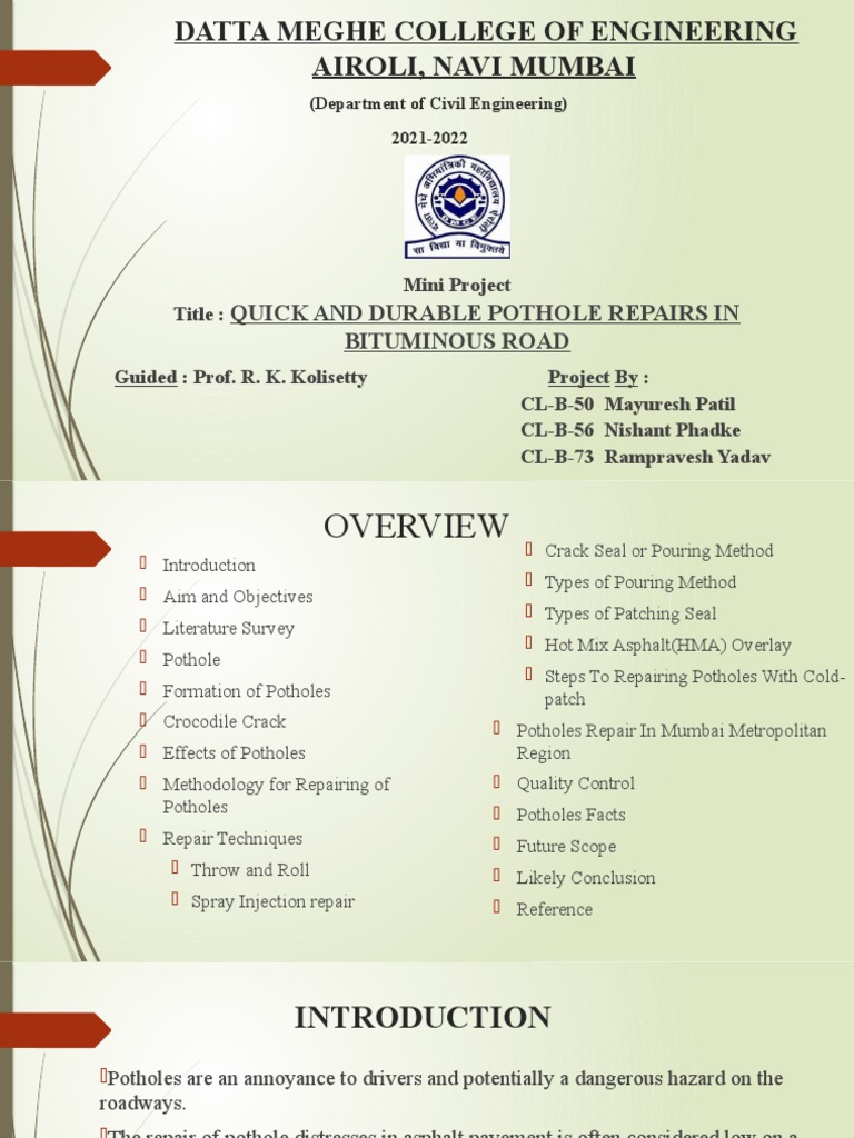 Quick Durable Pothole Repair Methods | PDF | Road Surface | Road