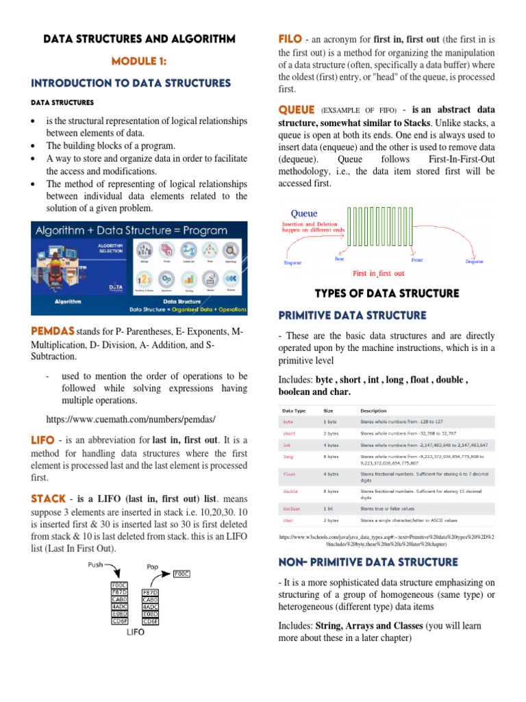 REVIEWER-OF-DSA-Midterm | PDF | Array Data Structure | Queue (Abstract Data Type)