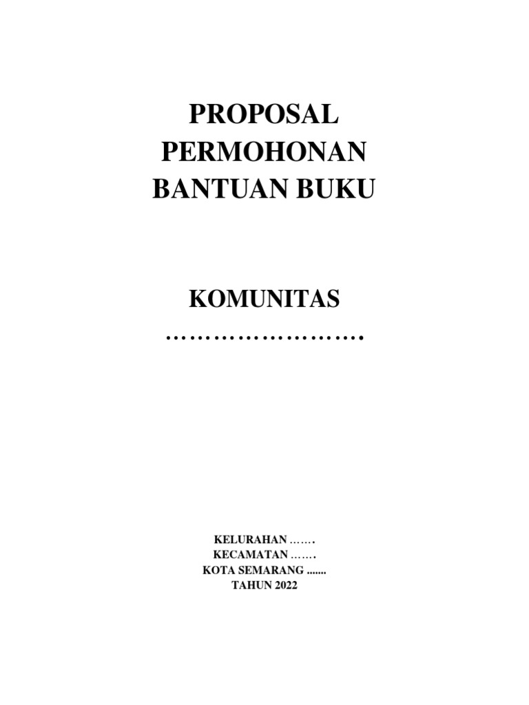 Proposal Bantuan Buku | PDF