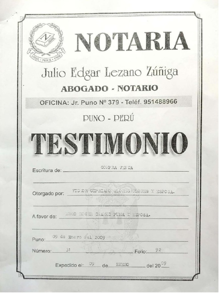 Testimonio | PDF