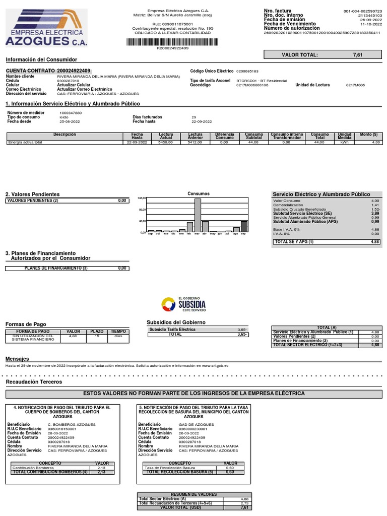 Recaudación Terceros Azogues | PDF