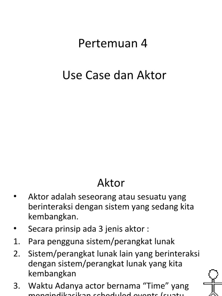 Pertemuan 4 Use Case Dan Aktor | PDF