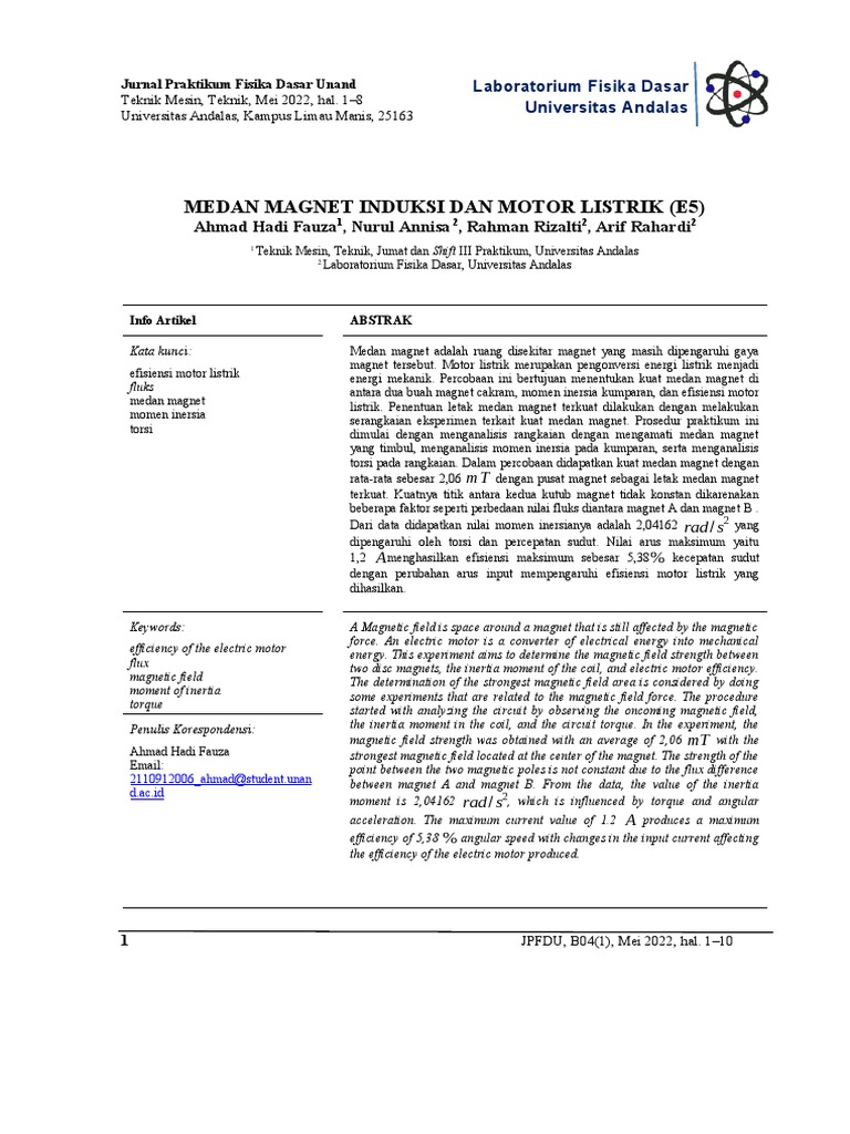 Jurnal B04 (E5) Revisi 1 | PDF | Sains & Matematika