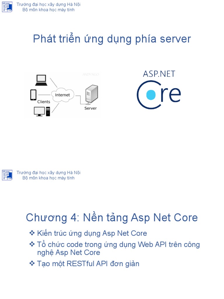 5. Chương 4 - nền tảng Asp Net Core #1 - kiến trúc ứng dụng | PDF