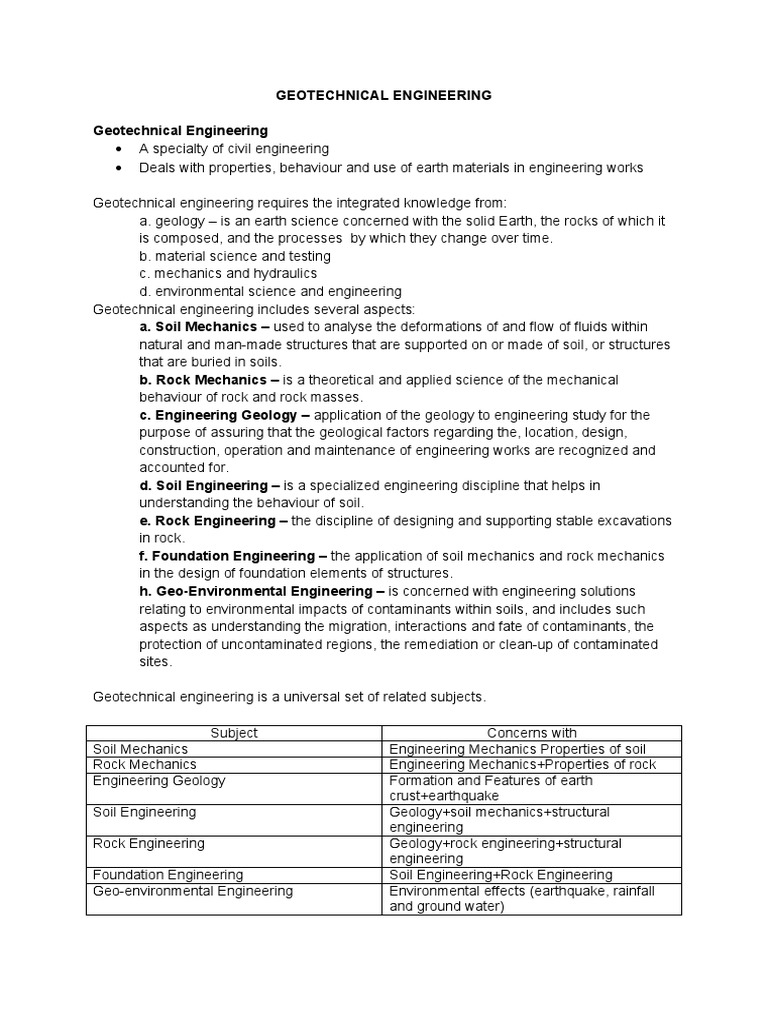 Geotechnical Engineering | PDF | Rock (Geology) | Clay