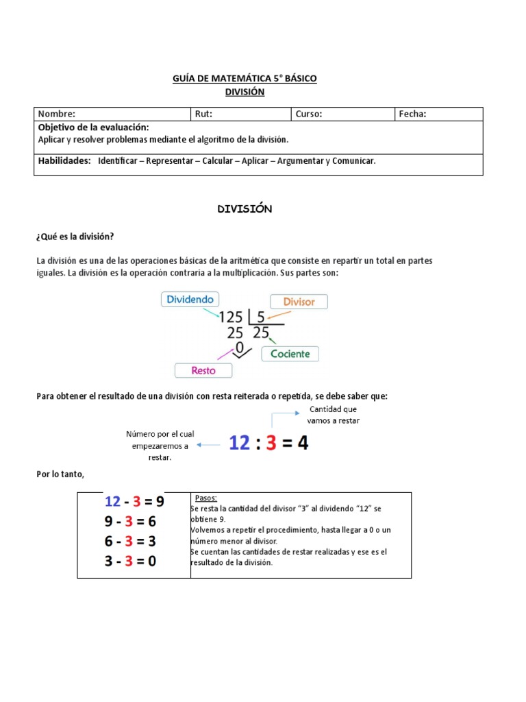 División y Multiplicación 5 | PDF | División (Matemáticas) | Aritmética