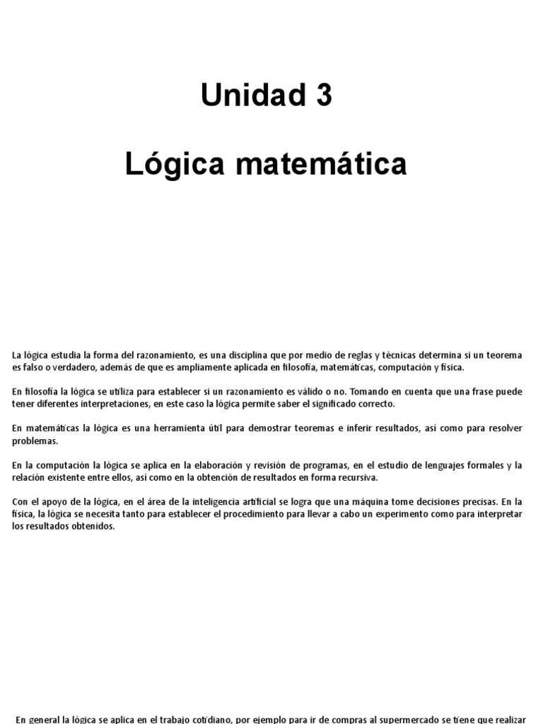 01 Logica Matematica | PDF | Proposición | Si y solo si