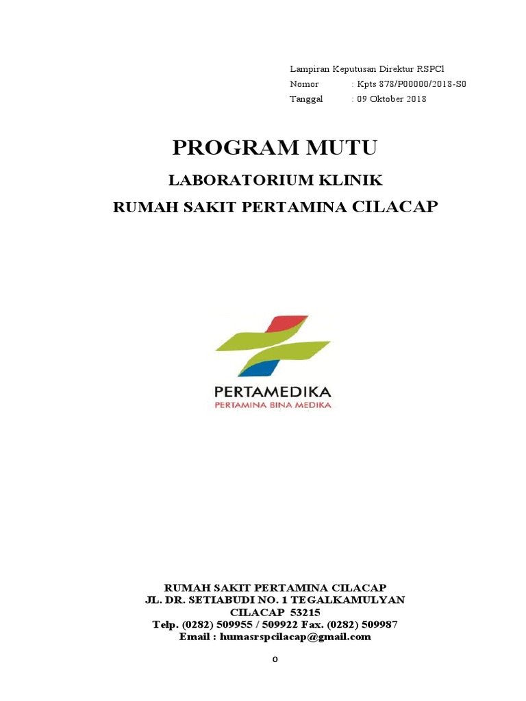 Elemen 5.9.1 Program Mutu Laboratorium | PDF