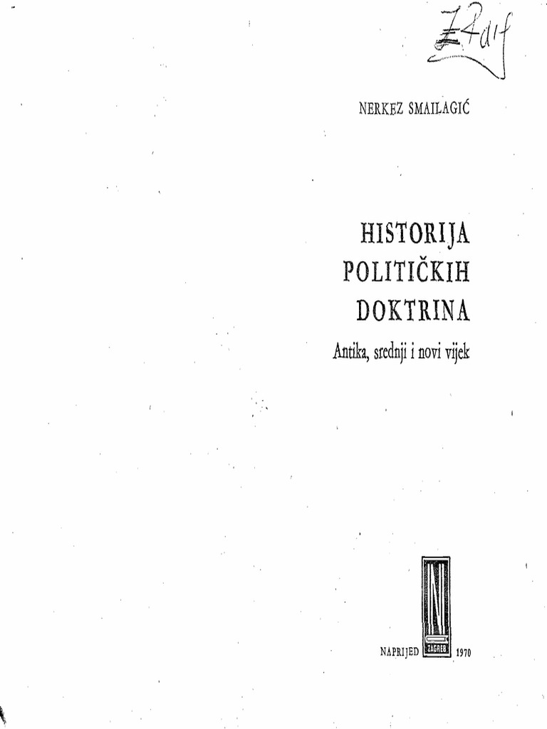 Rana Socijalna Misao Udžbenik Historija Političkih Doktrina Nerkez ...