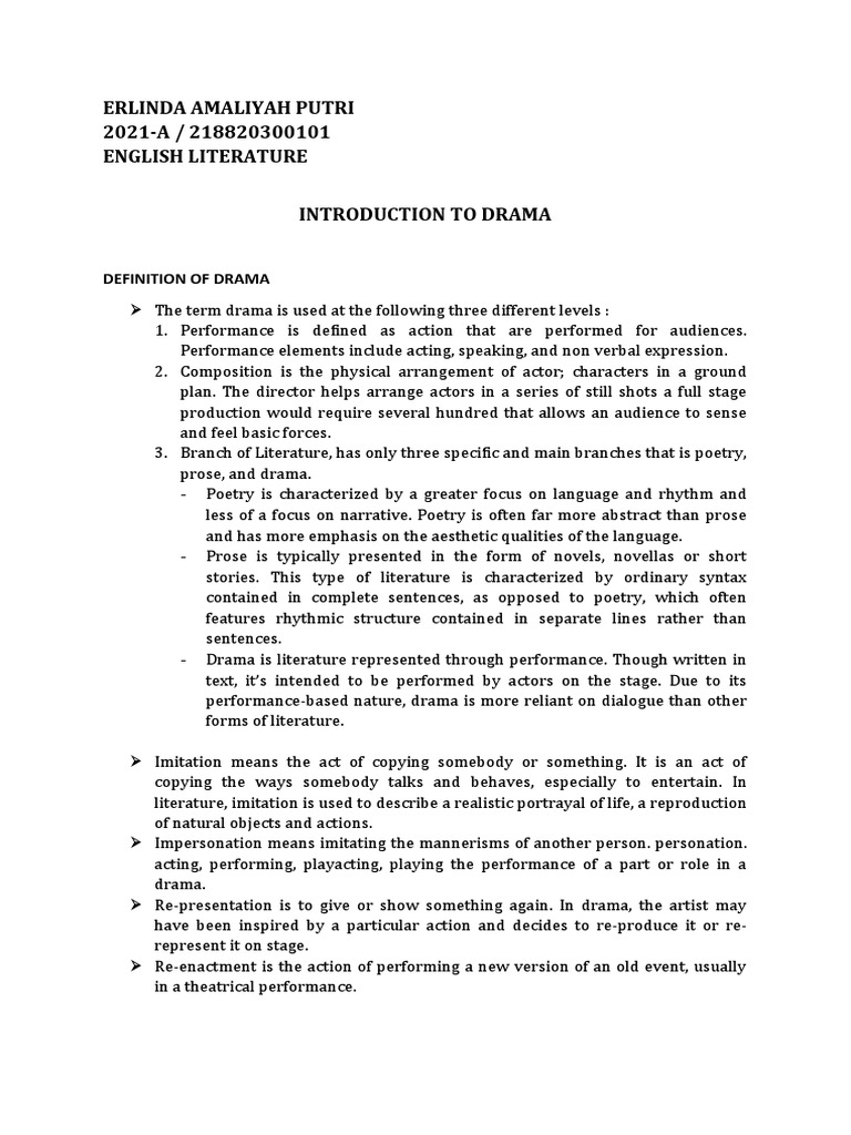 Assignment - Introduction To Drama | PDF | Play (Theatre) | Comedy Assignment - Introduction To Drama | PDF | Play (Theatre) | Comedy