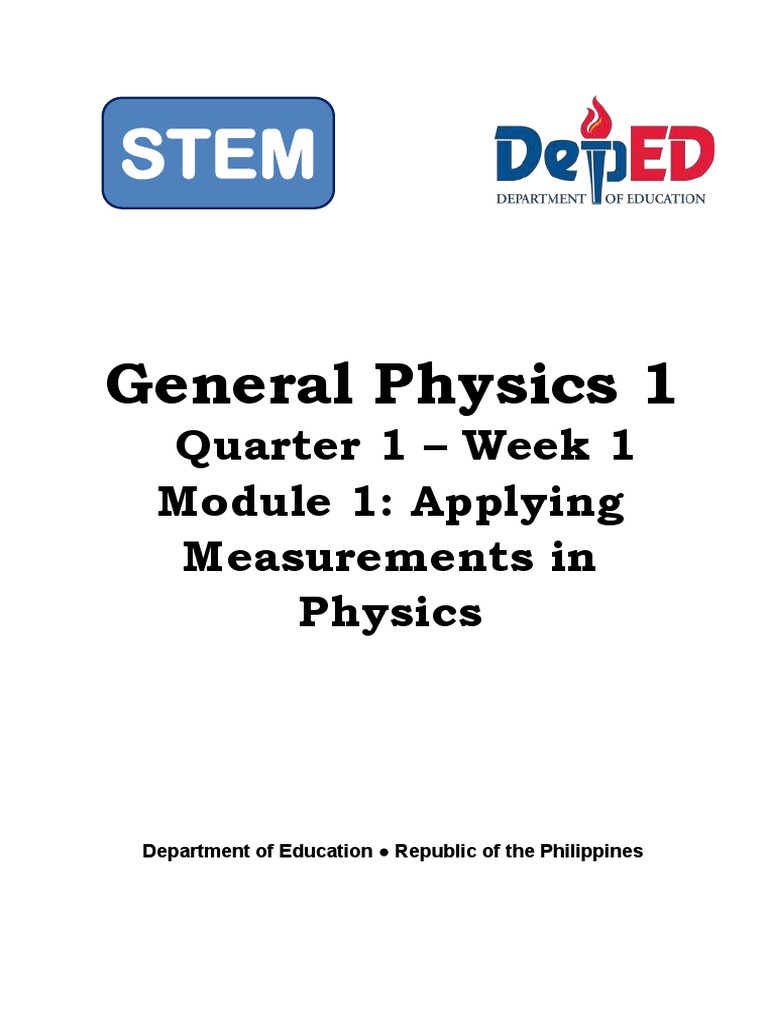 General Physics 1 q1 Week 1 | PDF