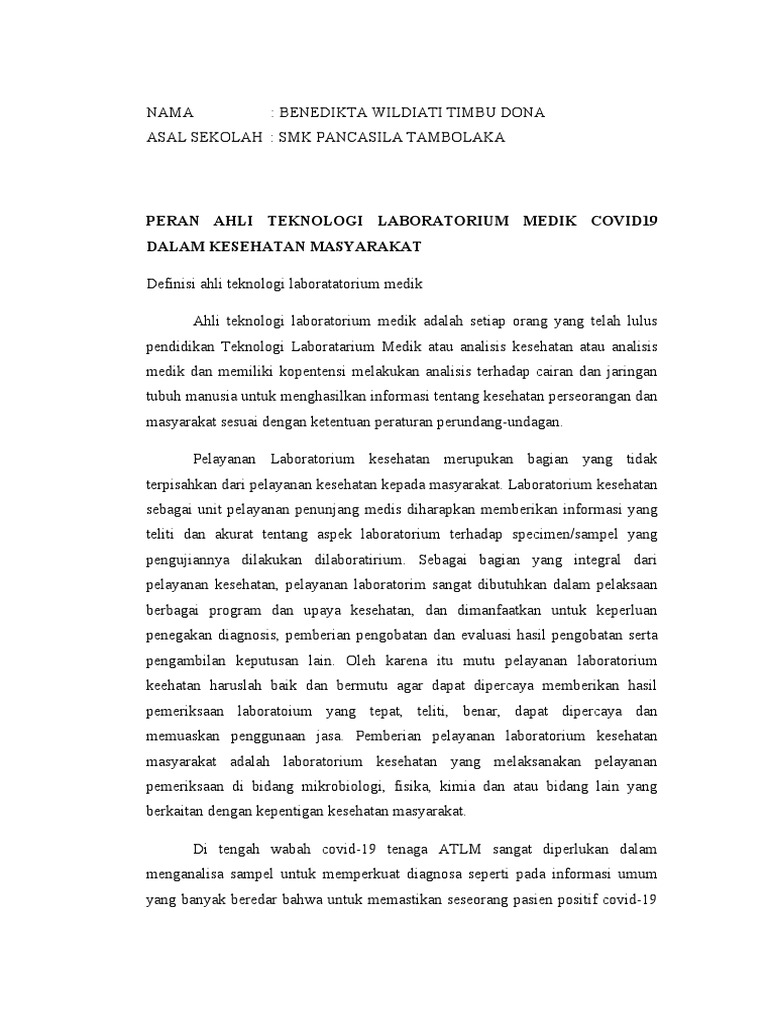 Peran Atlm Dalam Kesehatan Masyarakat | PDF