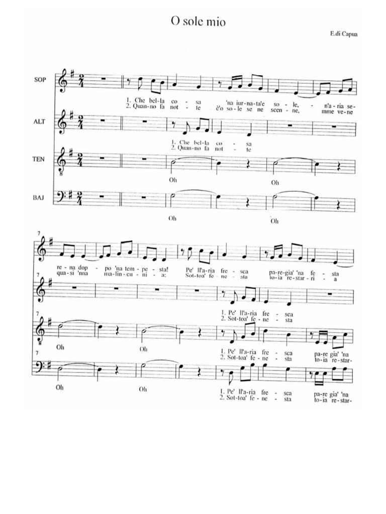 O Sole Mio | PDF