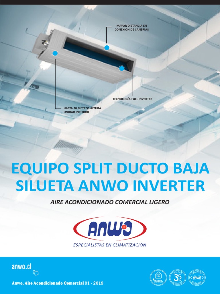 Ficha Split Baja Silueta Anwo INVERTER | PDF