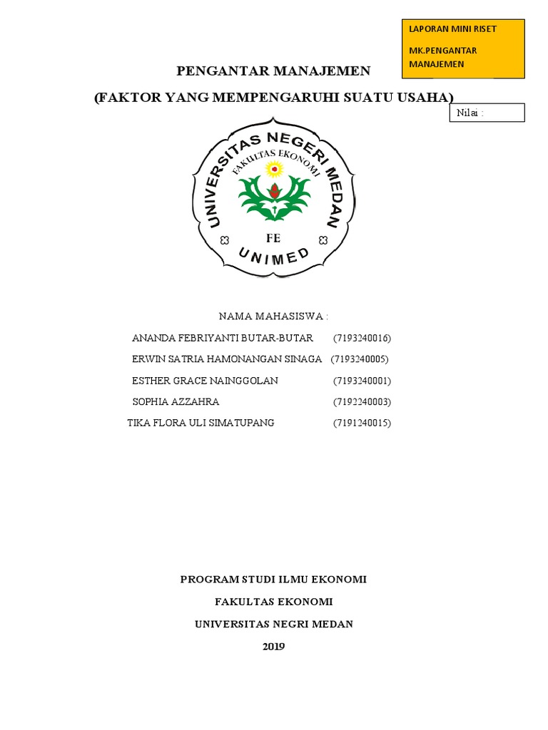 Mini Riset Manajemen | PDF