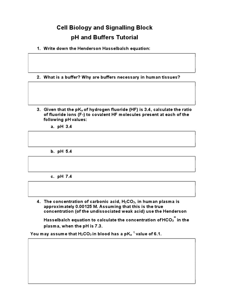 Understanding Buffers and pH Calculations | PDF | Ph | Acid ...