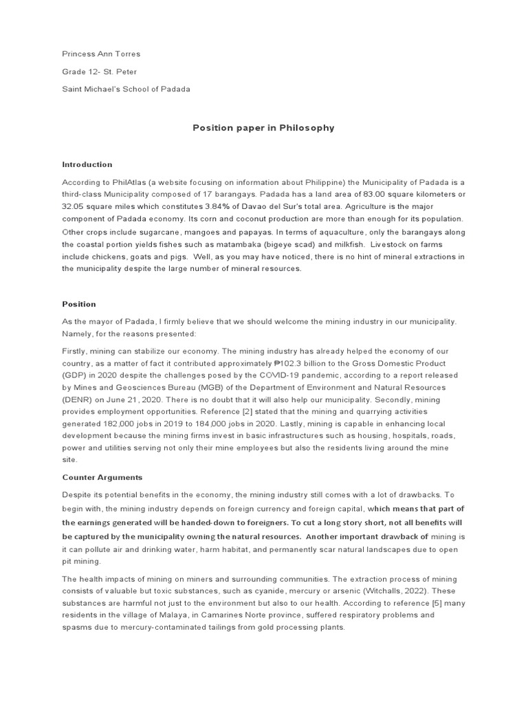 Padada Mining: Economic Pros and Cons | PDF | Mining | Pollution