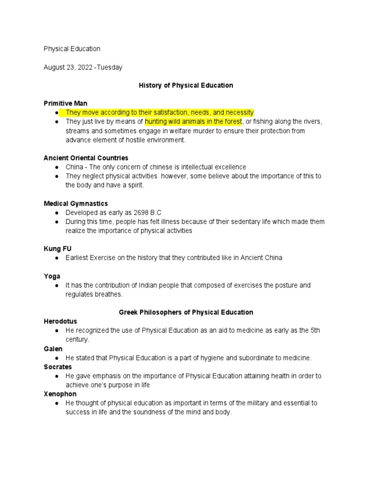 Physical Education Notes | PDF | Skeletal Muscle