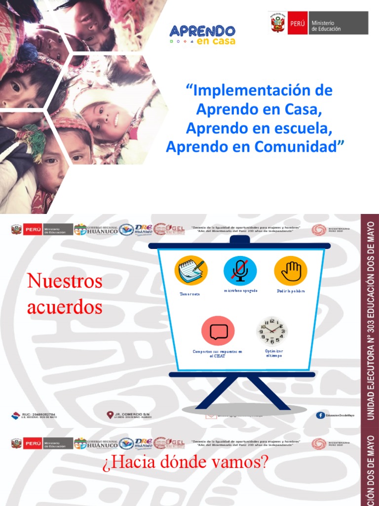 Estrategia Aprendo en Casa, Escuela, Comunidad - 2021 | PDF ...