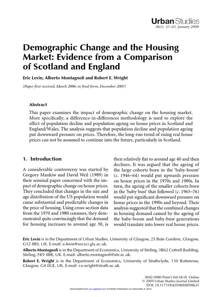 Demographic Change and The Housing Market | PDF