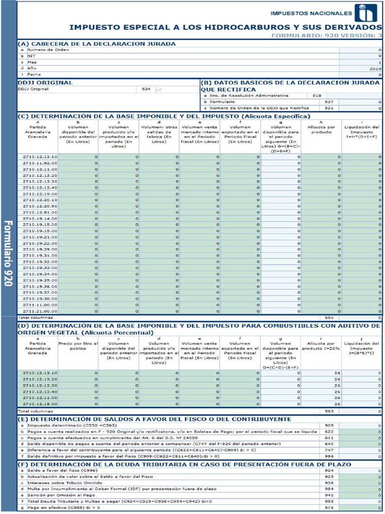 Formulario 920 | PDF