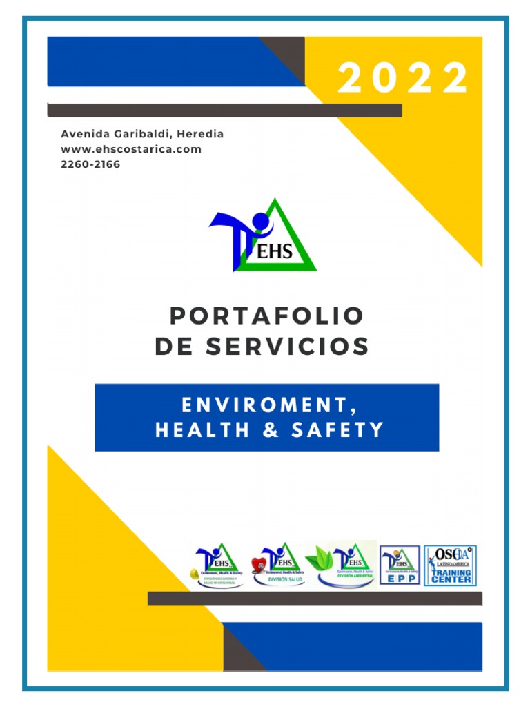 Presentación de servicios de consultoría en salud ocupacional, seguridad y medio ambiente de EHS ...